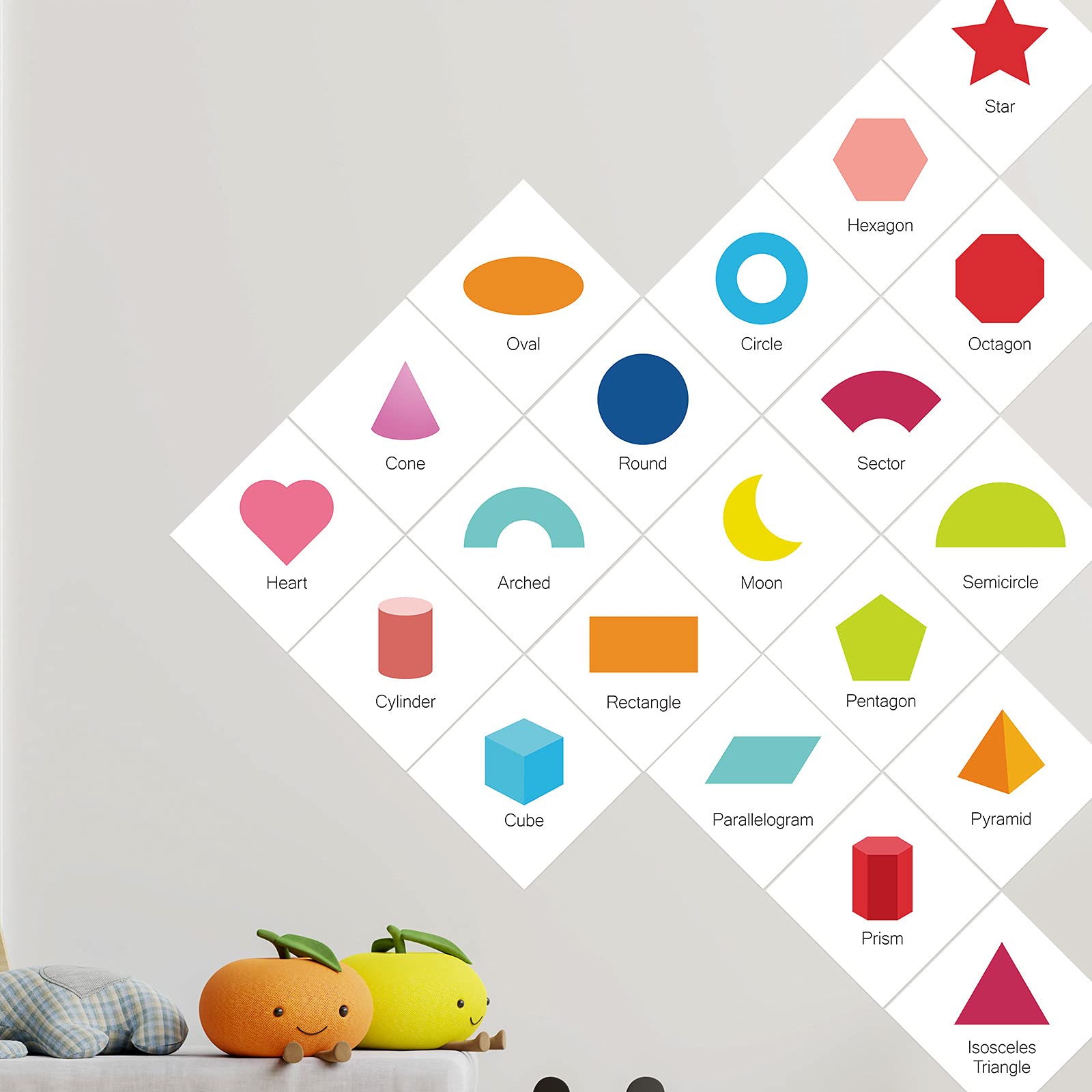 Snapklik.com : 20 Pcs Shapes Wall Decals For Classroom Shapes Wall ...