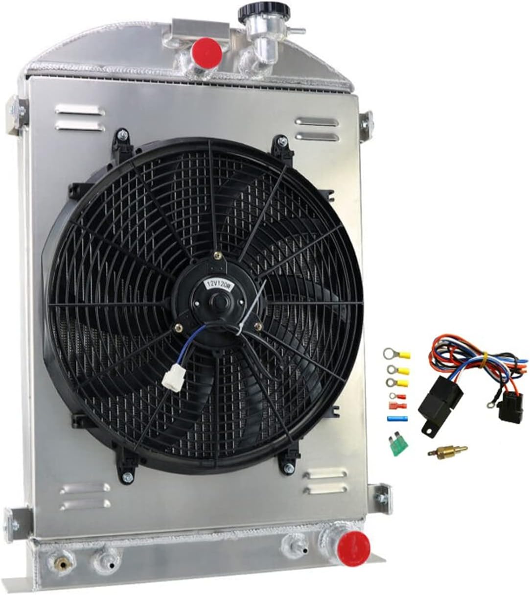 Amazon.com: Tepilauda 62MM 4 Row Core All Aluminum Radiator & Fan ...