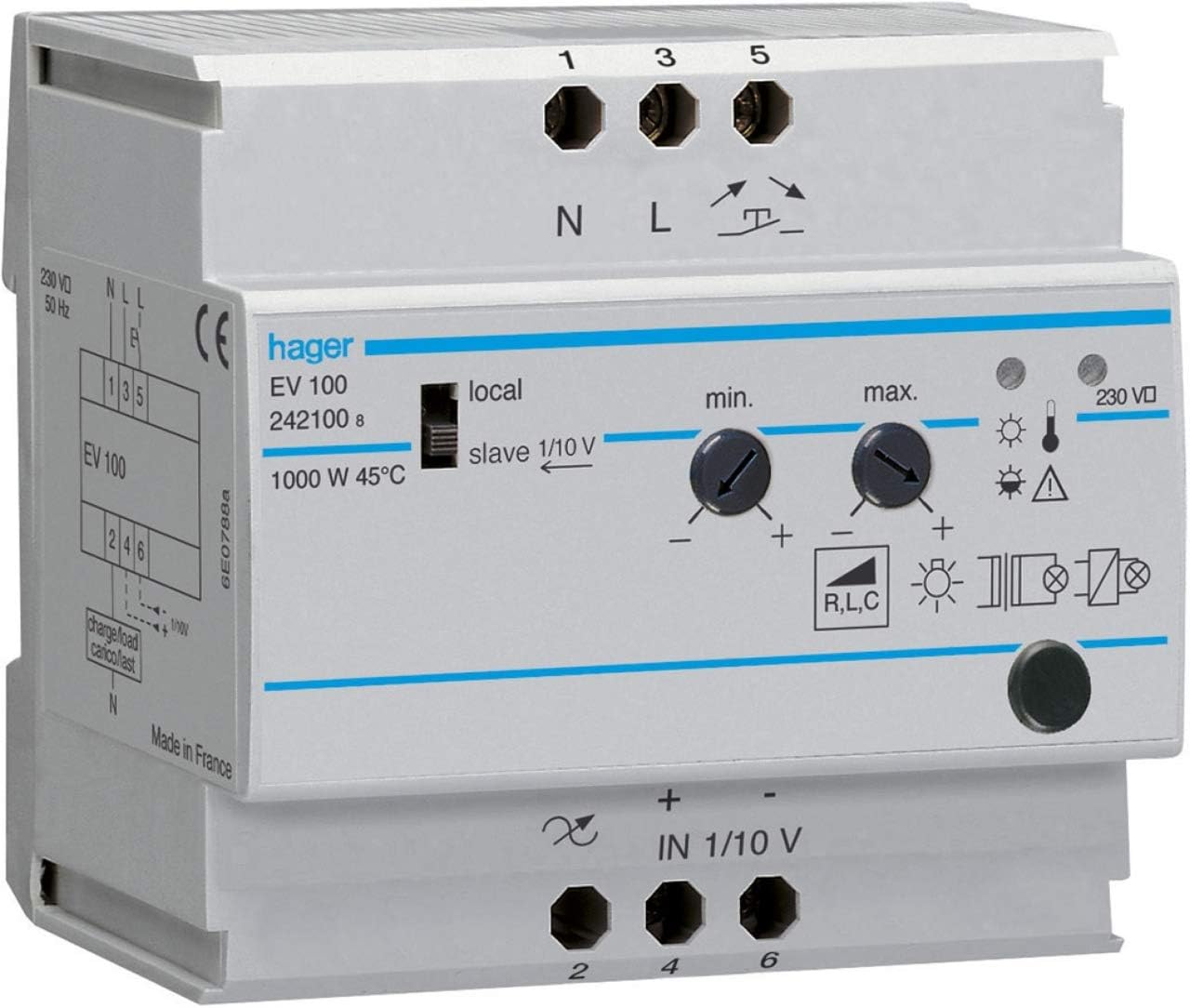 Hager EV100 – televariador 20 A Input 1000 W 1 – 10 V : Amazon.co.uk ...
