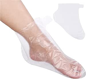 200pcs Clear Plastic Disposable Booties Paraffin Bath Liners for Foot ...