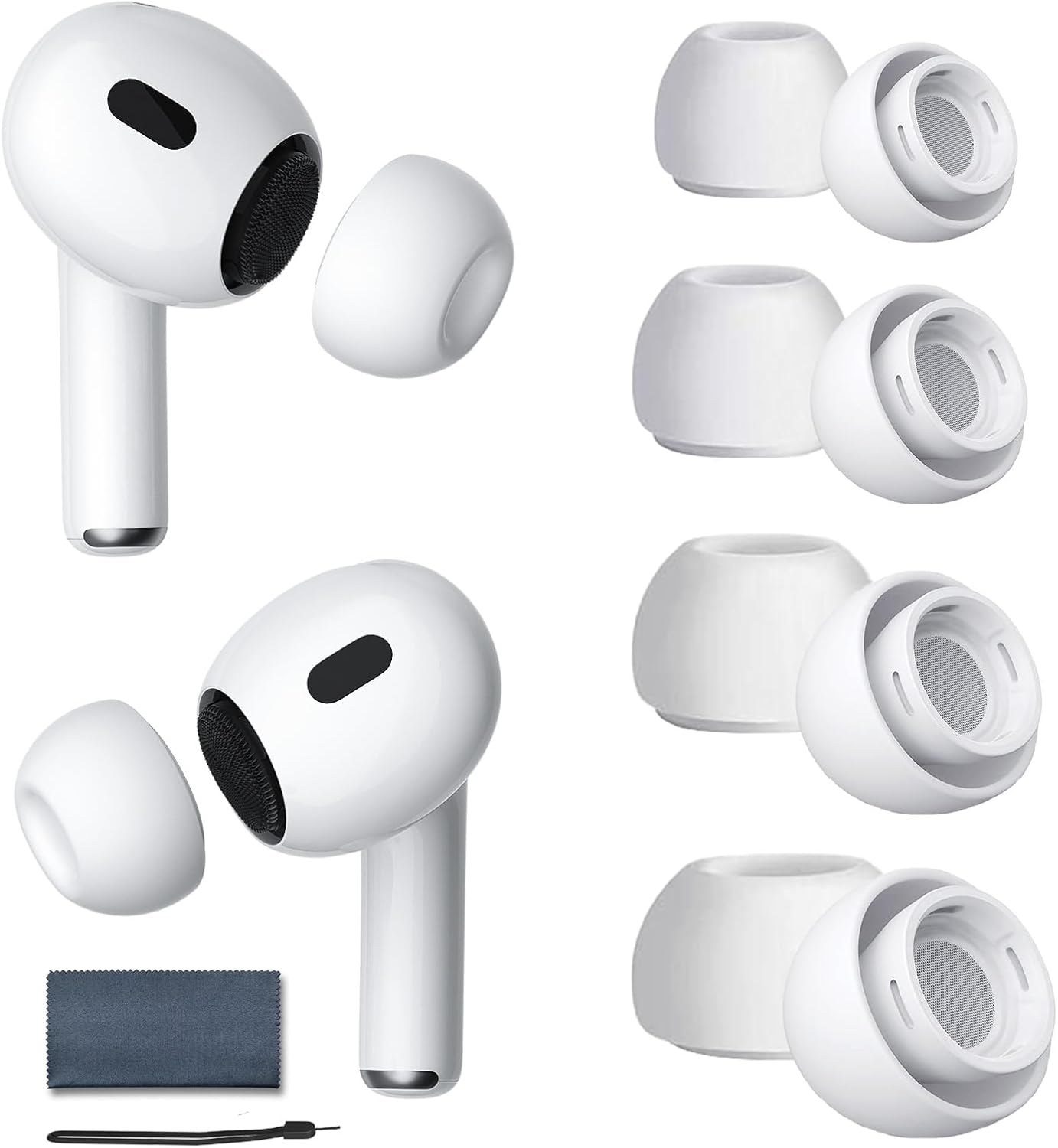 Amazon.com: SUPFINE [4 Pairs] Replacement Ear Tips for Airpods Pro 2nd ...