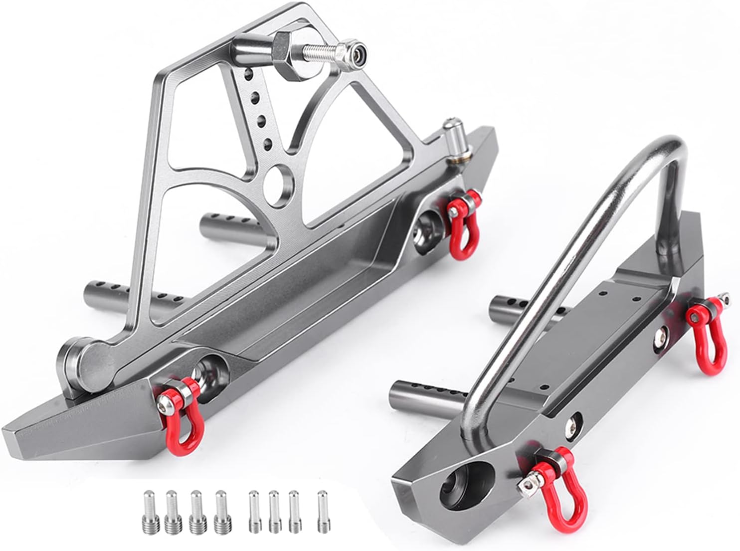 Amazon | axial scx10 ii バンパー CNC メタル RC カー フロント リア バンパー スペア タイヤ キャリア付き ...