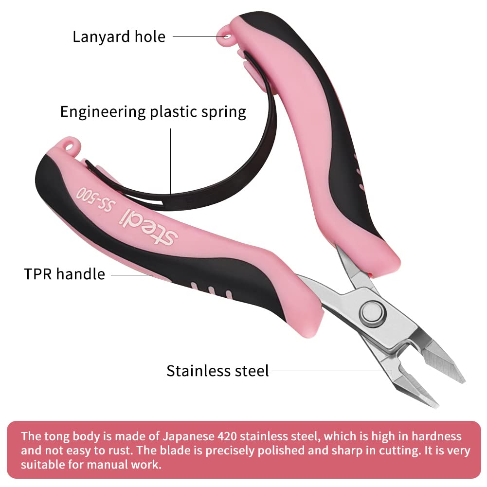 Snapklik.com : Stedi 4.4-Inch Mini Flush Cutter For Jewelry Making, Clean Cut Precision Wire ...