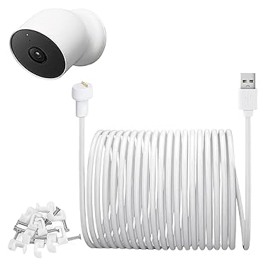Amazon.com: Power Cable for Google Nest Cam Outdoor or Indoor, Battery ...