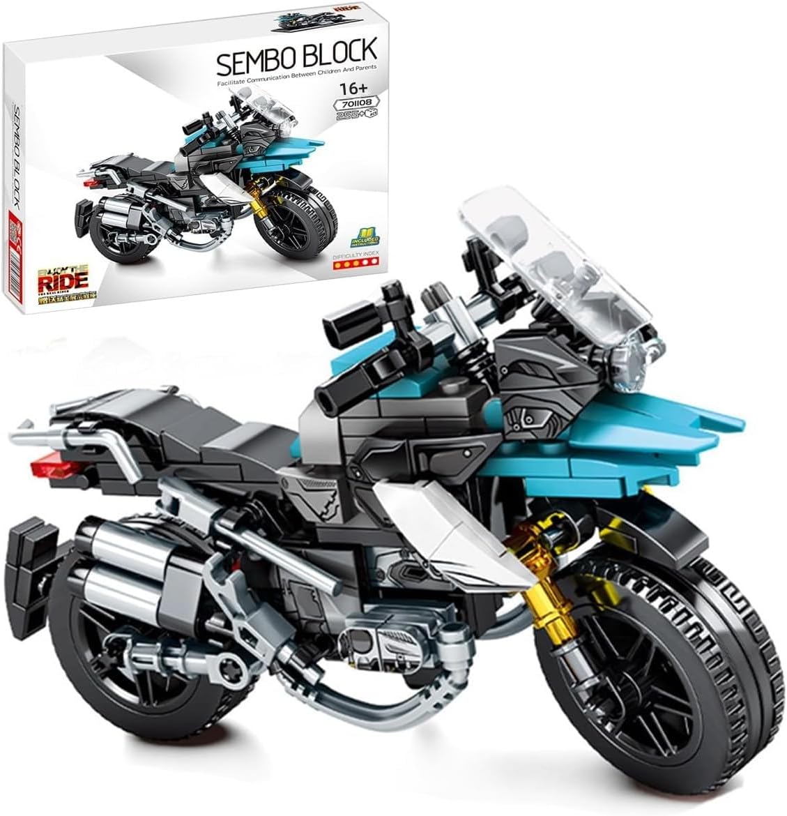 Technic Motorcycle Building Kits for BMW GS motorcycle, 255 Pcs Technic ...