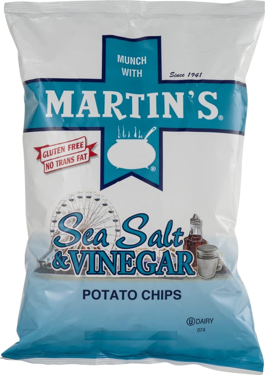 Amazon.com: Martin's Sea Salt & Vinegar Potato Chips - 9.5 Oz. (3 Bags ...