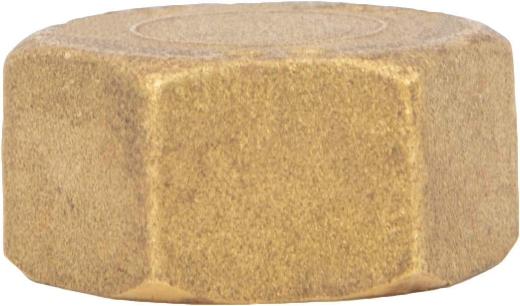 2″ Brass Cap, Female Thread, Outflow Preventer, Blind Plug, Adapter ...