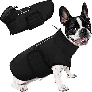 Amazon.com : AOFITEE Small Dog Winter Coat, Waterproof Puffer Jacket With Harness Hole & Fleece ...