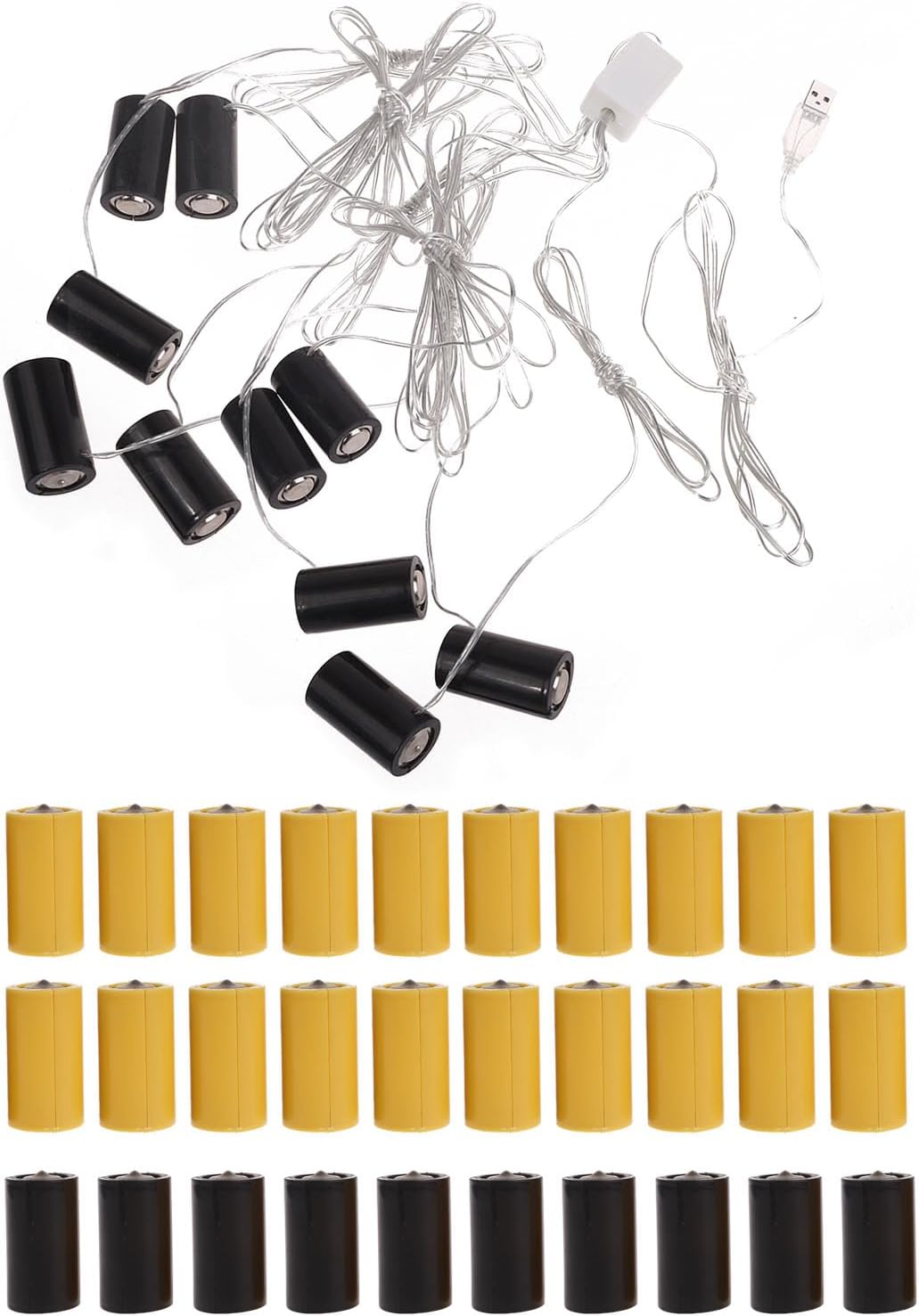 Angelluck LR14 C Battery Eliminator USB 4.5V and 3V, Kit de fausse ...