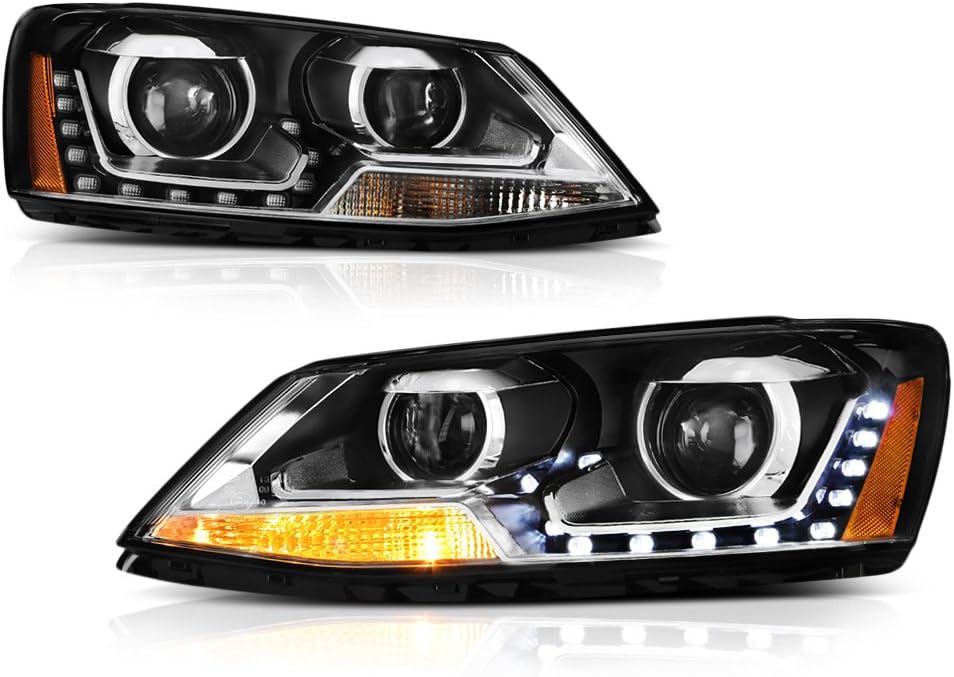 Amazon.com: VIPMOTOZ Quad Projector Headlight Assembly For 2011-2018 VW ...