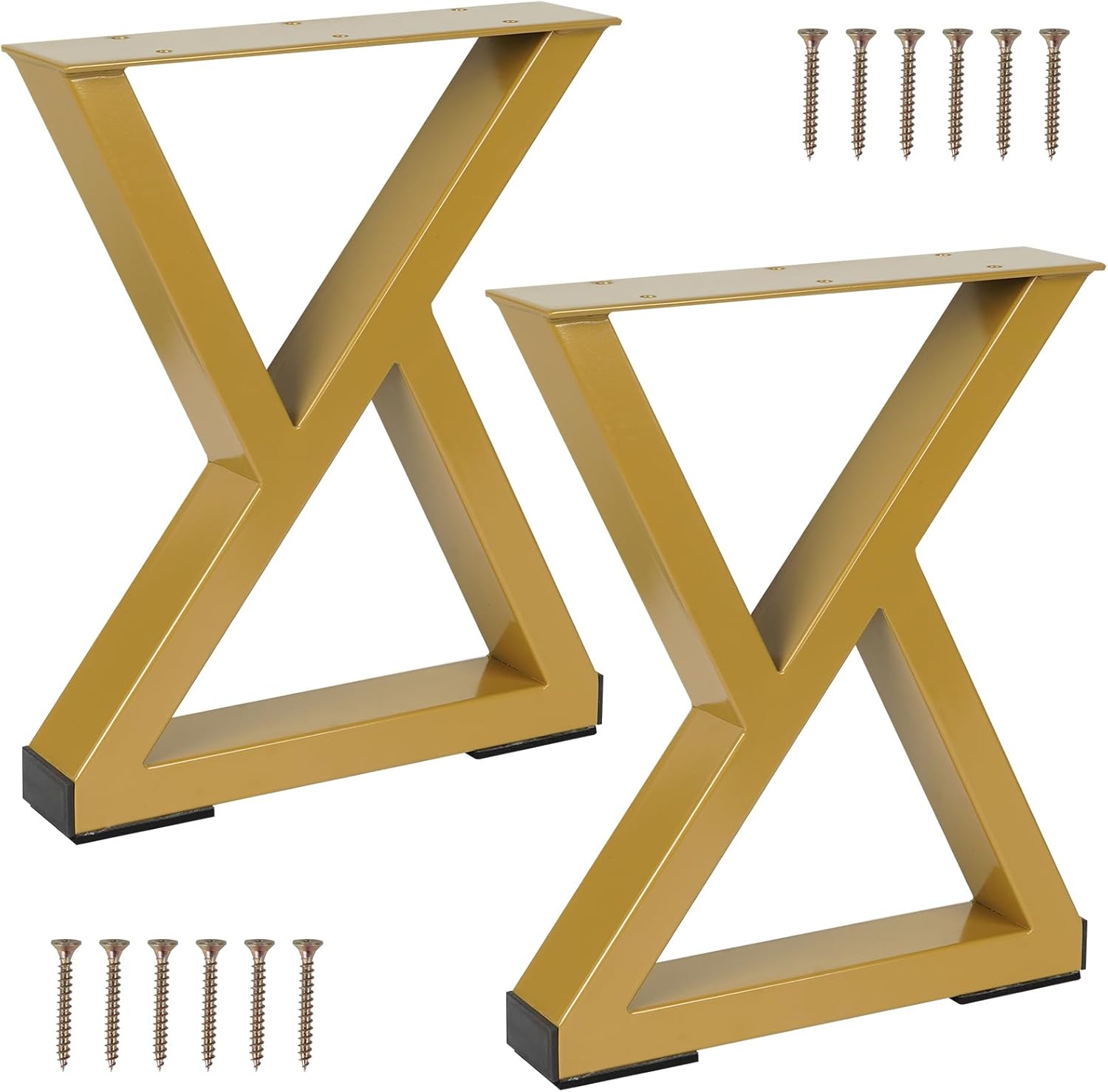 16" Metal Bench & Table Legs - Gold aureate Heavy-Duty DIY Furniture ...