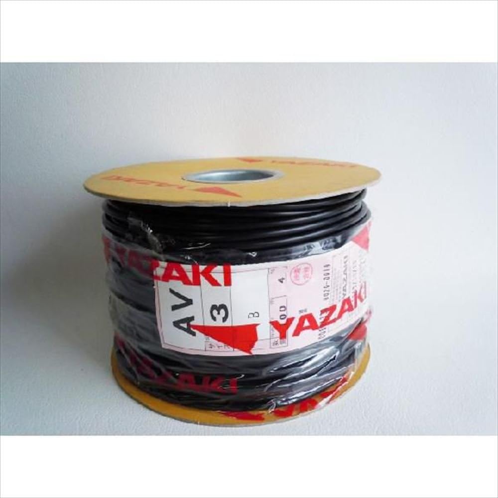 Amazon.co.jp: 矢崎総業 配線コード(AVコード) 3.0sq 100m巻 黒(ブラック) : DIY・工具・ガーデン