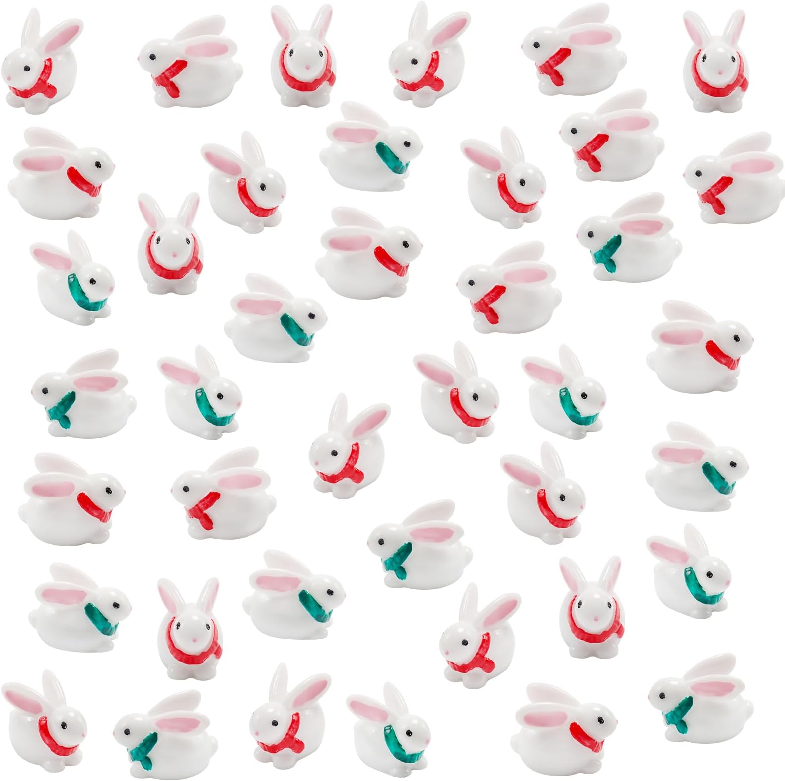 Amazon.com: Exasinine 40 Pcs Rabbit Figurine Miniature Rabbits Mini ...
