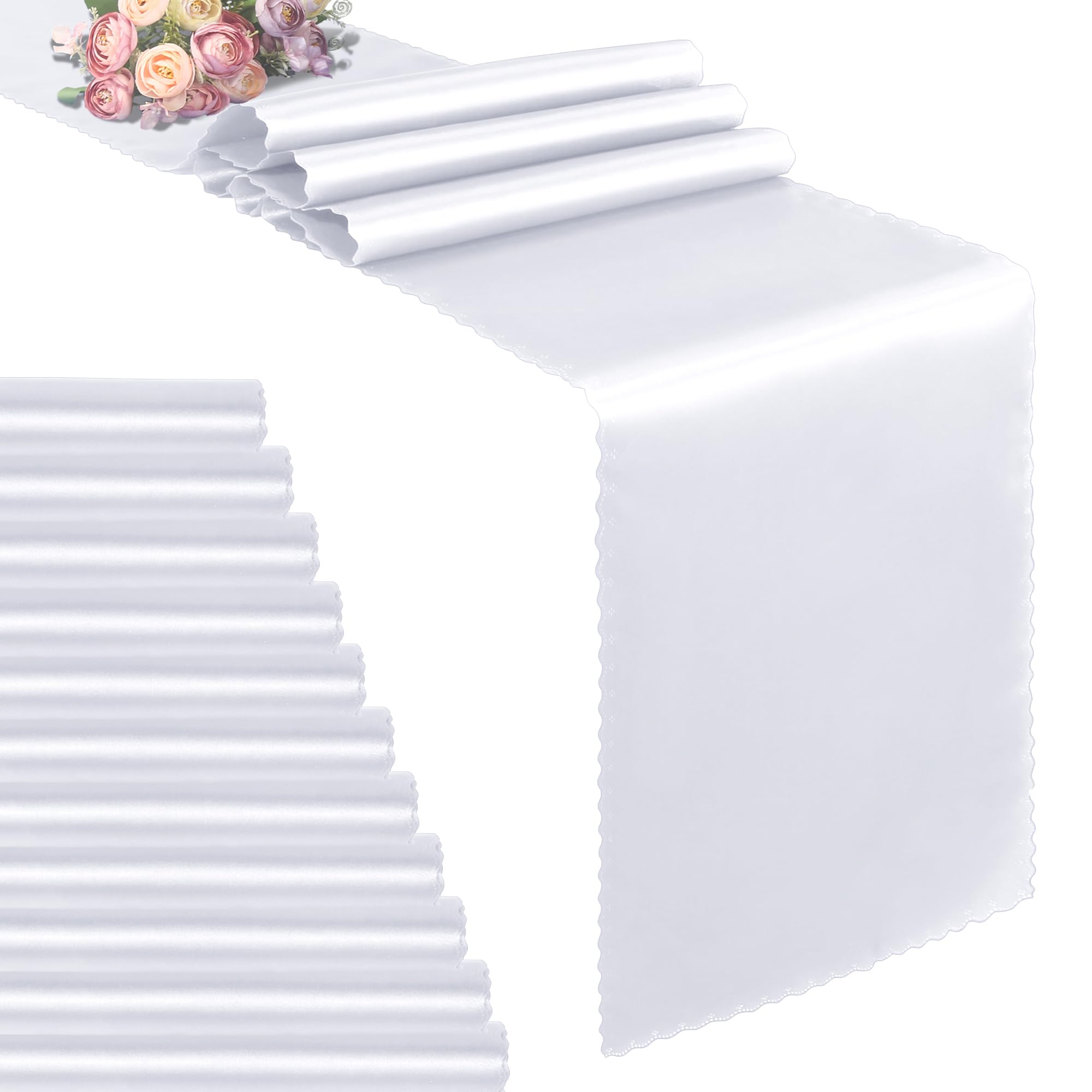 Amazon.com: VACVELT 12 Pack Satin Table Runners 12 x 72 Inches Long ...