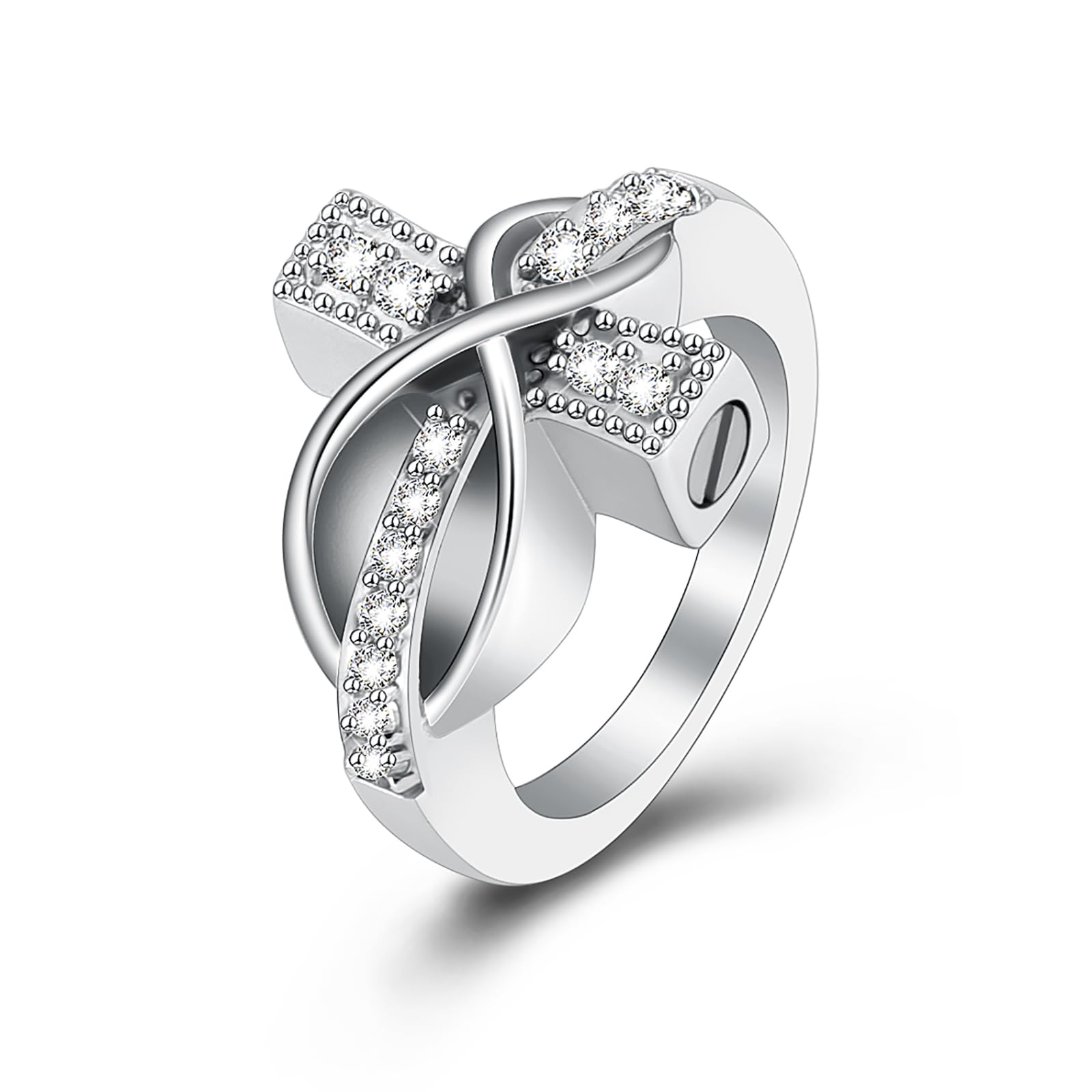 Snapklik.com : Oinsi Urn Rings For Ashes, Heart Cross Infinity Shape ...