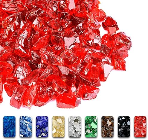 Amazon.com: uxcell Fire Glass Beads for Fire Pit, Flat Marble Beads ...