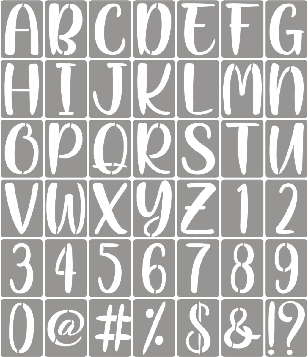 Amazon.com : XANGEY 8 Inch Letter Stencils for Painting - 42 Pack ...