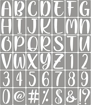 Amazon.com: XANGEY 12 Inch Letter Stencils for Painting - 42 Pack ...