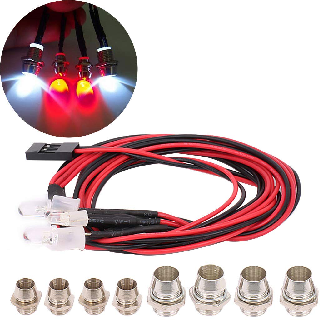 boxoon RC Car LED Light Kit 8 LEDs RC Truck LED Kit for 1/8 1/10 RC ...