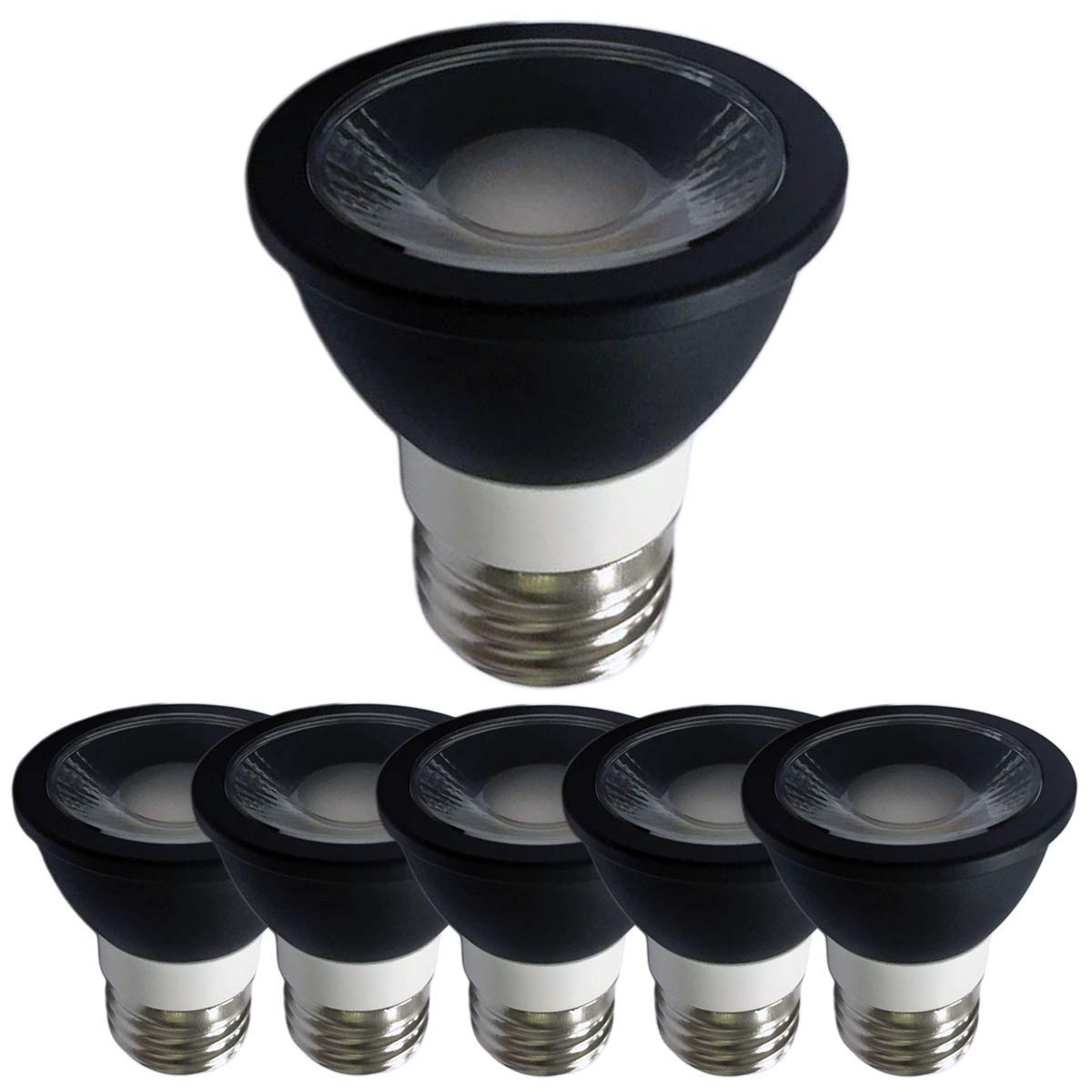 Amazon | VIMLITE led電球 e26 調光器対応 ブラック本体 消費電力6W 30度 ハロゲンランプ50W～60W相当 定格電圧AC100V 6個セット (電球色(2700K ...