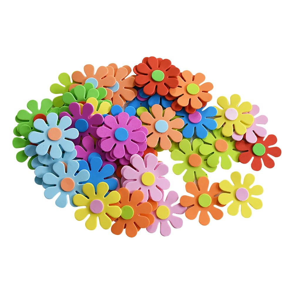 Buy UUYYEO 96 Pcs Flower Foam Cut Outs Big Assorted Foam Shapes ...