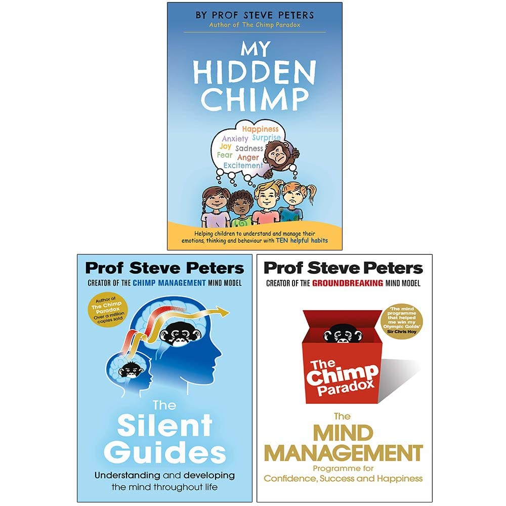 Chimp Paradox 3 Books Collection set By Prof Steve Peters ( My Hidden ...
