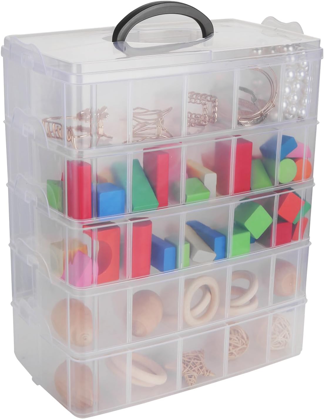 Amazon.com: ACXFOND 6-Tier Stackable Storage Container Bead Organizer ...