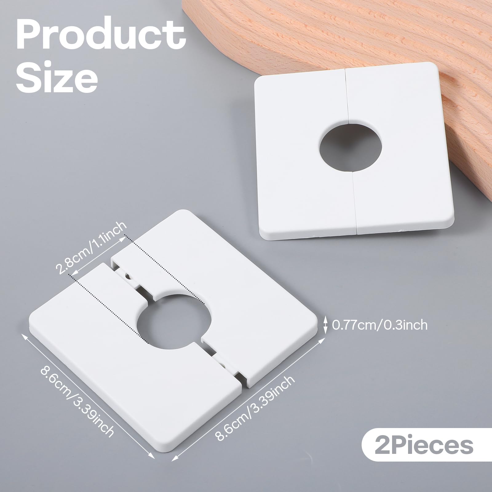 Yapinc Plubing Cover Plates, 1.1inch Diaeter Hole, ABS Escutcheon