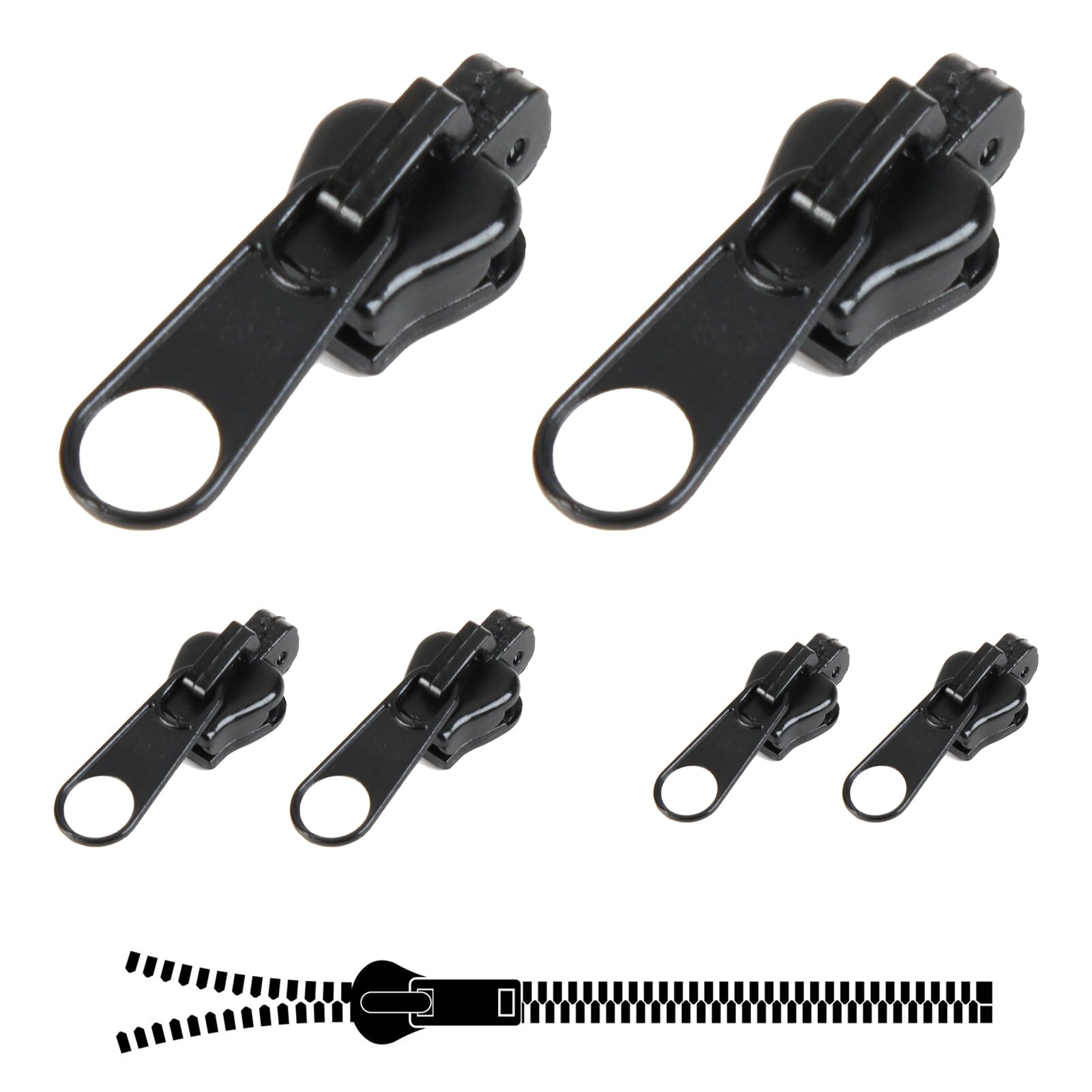 Zipper Pull Repair Replacement Kit - Metal Zipper Slider Detachable Fix ...