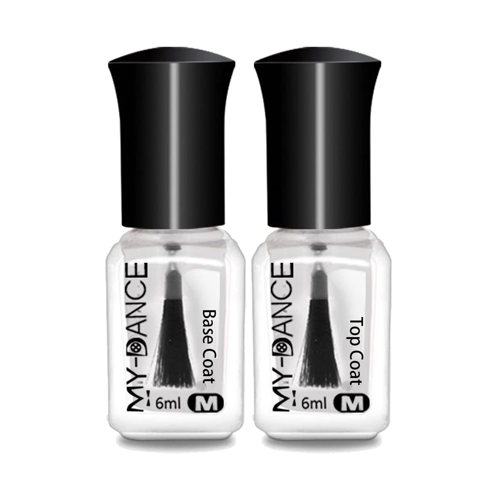 Top Coat & Base Coat Set No Need Cure - Quick Dry Nail Polish Coat High Shine Glossy Clear Nail ...