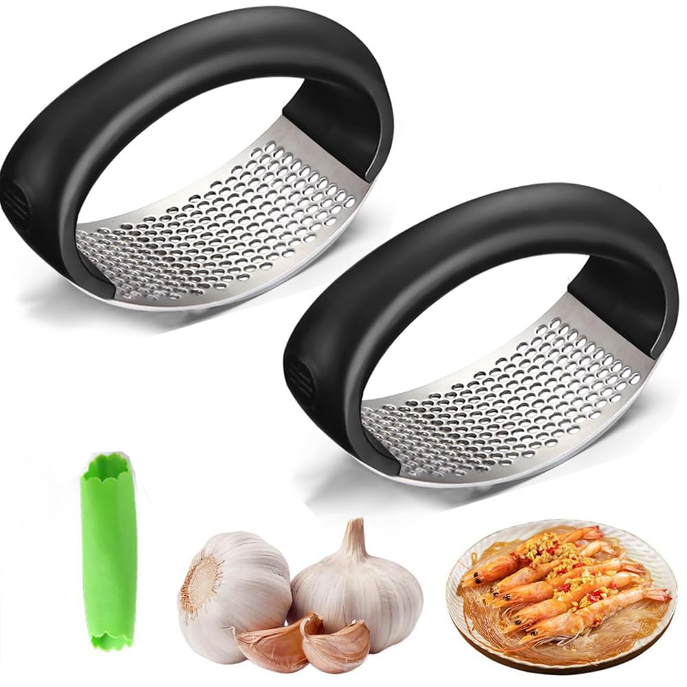 Amazon.com: 2024 Upgraded Stainless Steel Garlic Crusher - Garlic ...
