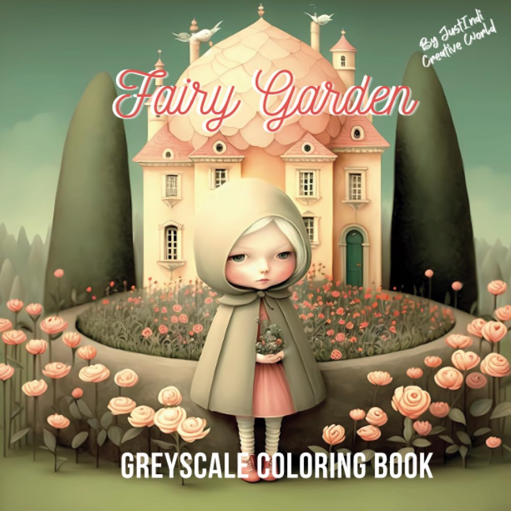 Fairy Garden ,Grayscale Coloring Book | Super Cute Coloring Pages ...