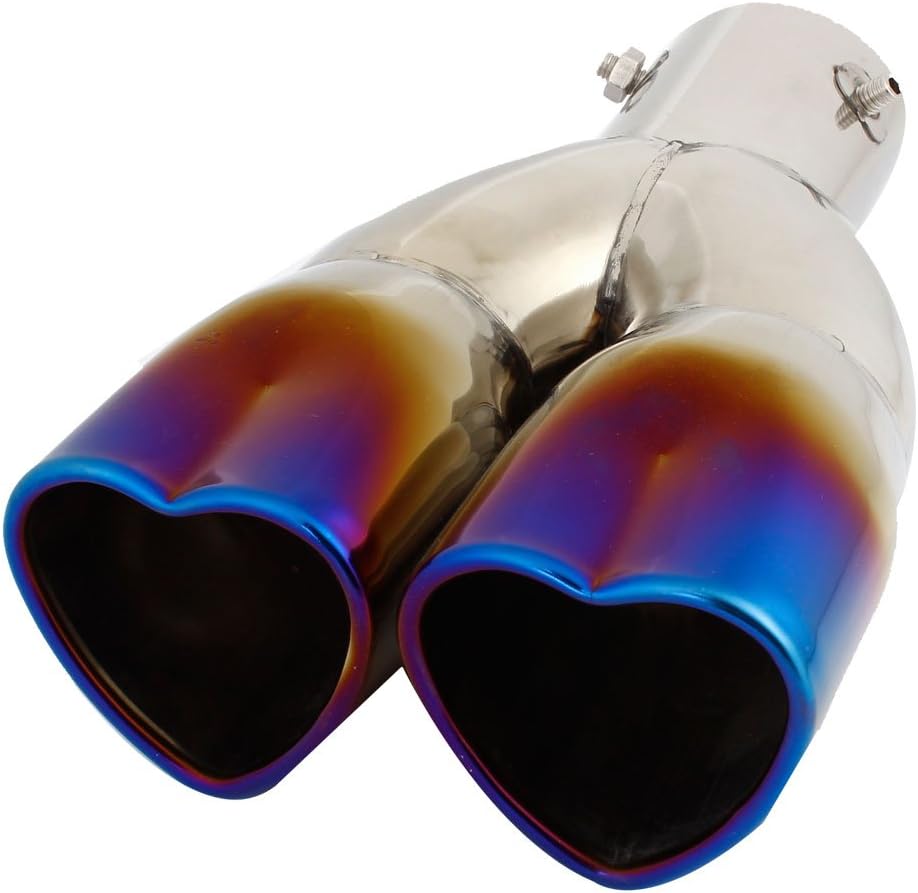 Amazon.com: uxcell Car 60 x 65mm Heart Shape Exhaust Muffler Tip Pipe ...
