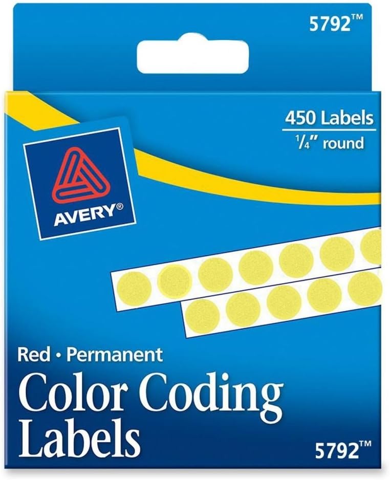 Amazon.com : Avery Round Permanent Color Coding Labels : Office Products