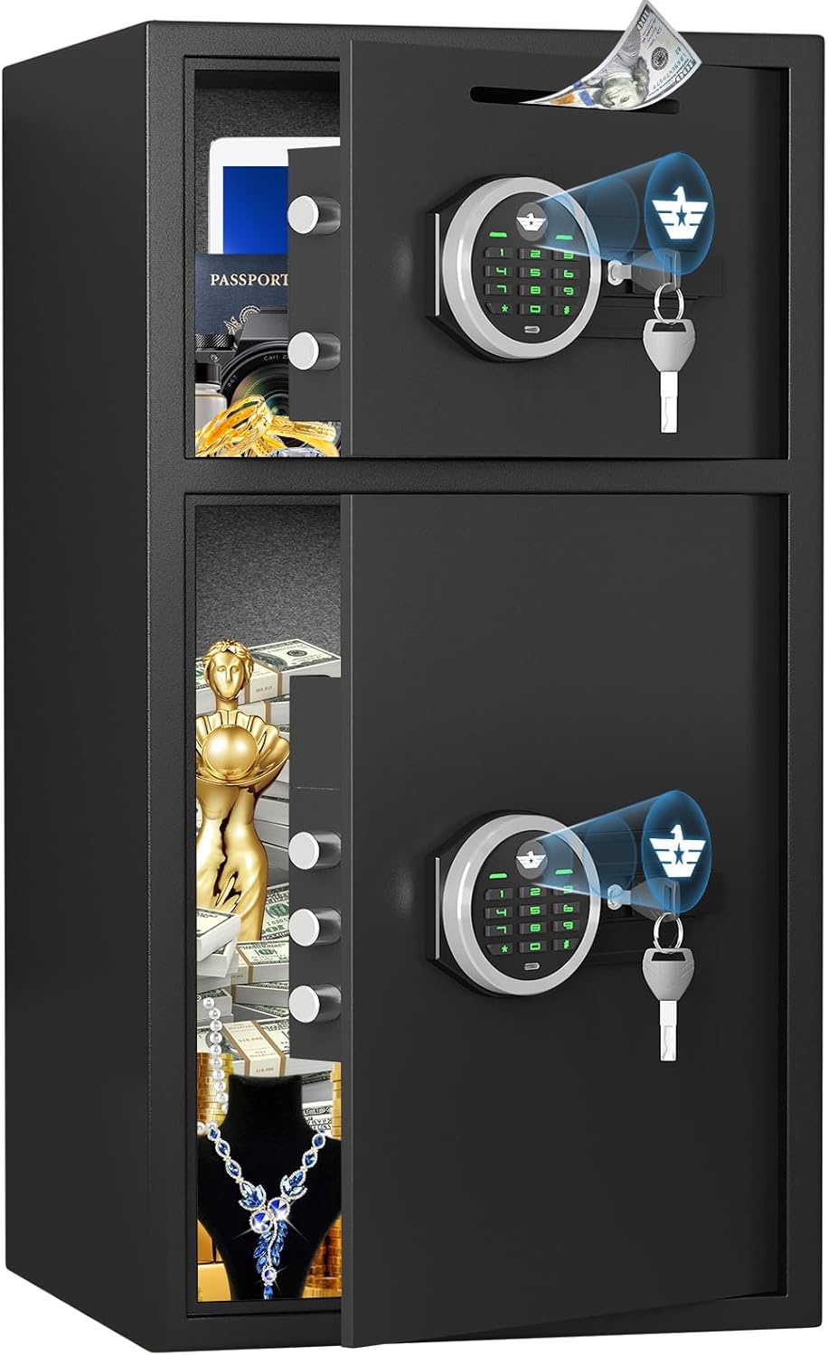 7.0 Cu ft Extra Large Home Safe Box Fireproof Waterproof, Digital Home ...