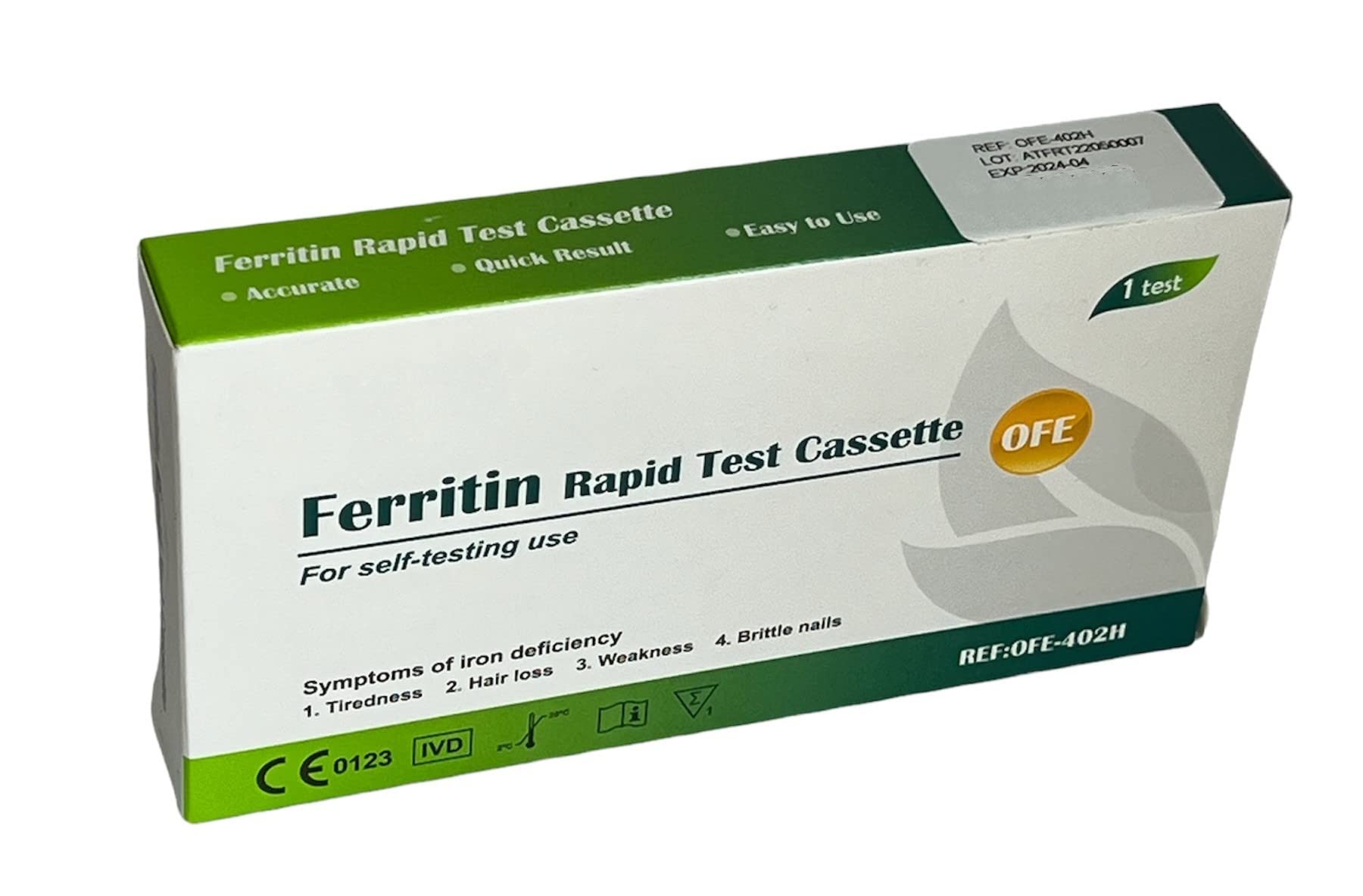 Buy Iron Deficiency Test Kit Ferritin Self Testing Blood Anaemia Test ...