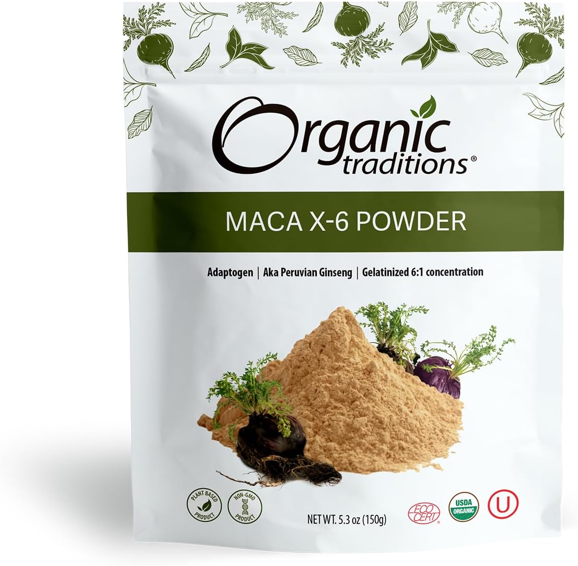 Amazon.com: Organic Traditions Maca X-6 Black and Red Powder, Organic ...