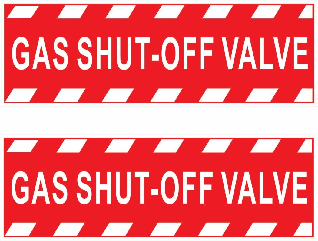 Amazon.com: Outdoor/Indoor (2 Pack) 9.8" x 3.3" - Gas Shut Off Valve ...