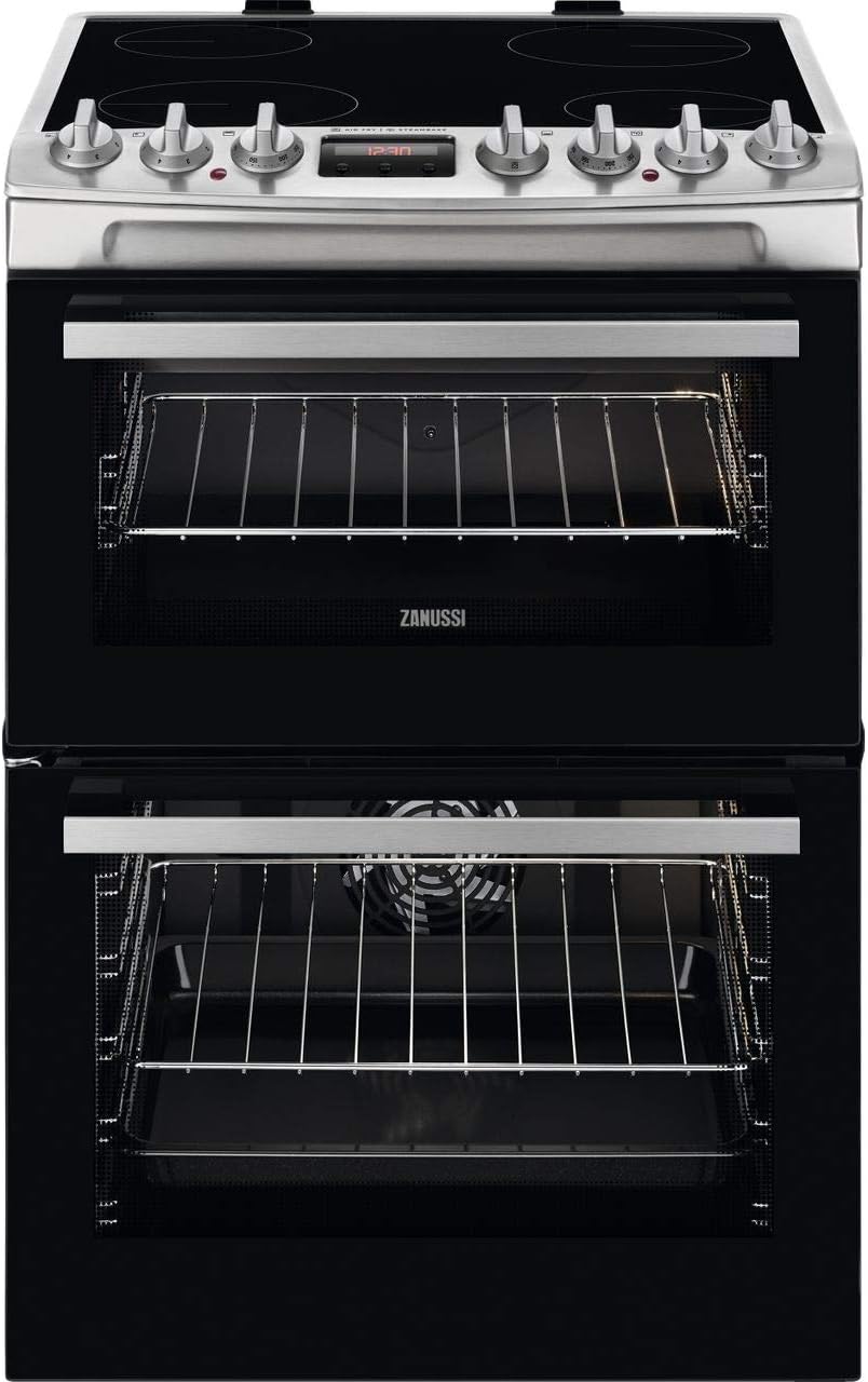 Zanussi Electric Cooker with Ceramic Hob ZCV69360XA, 60x60 cm, 73L and ...