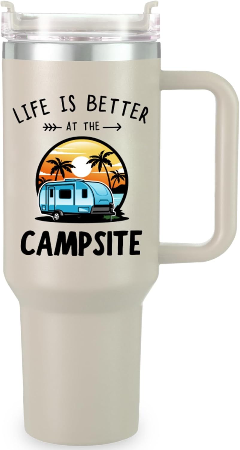 Amazon.com | KEDRIAN Camping Tumbler 40oz, Cool Camping Birthday Gifts ...