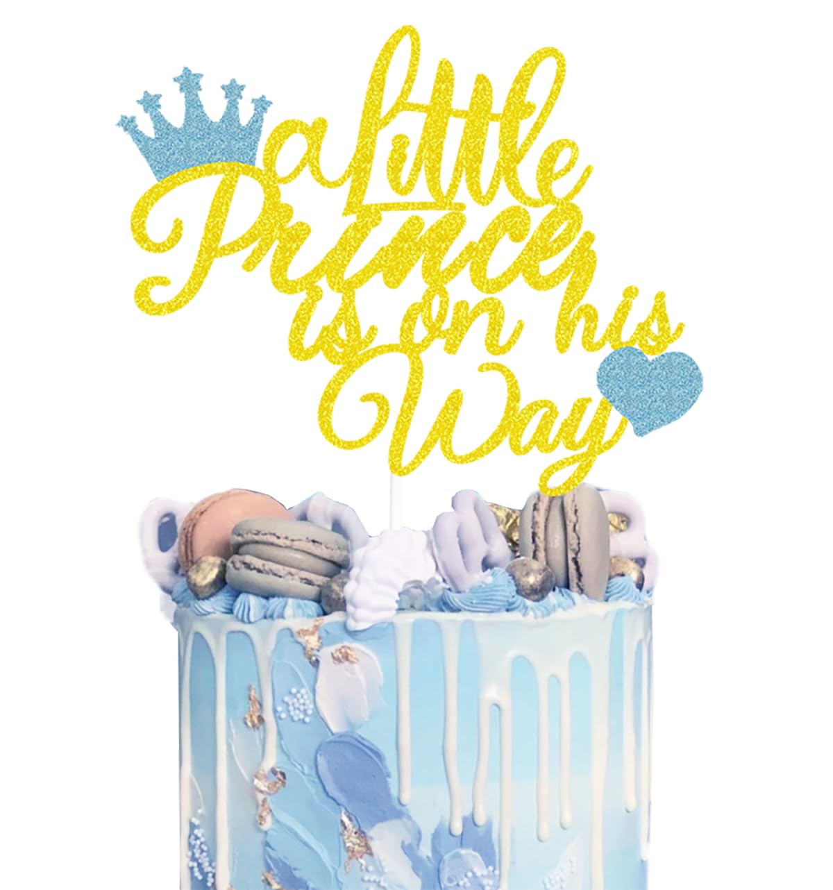 Snapklik.com : Baby Shower Cake Topper: A Little Prince Is On His Way ...