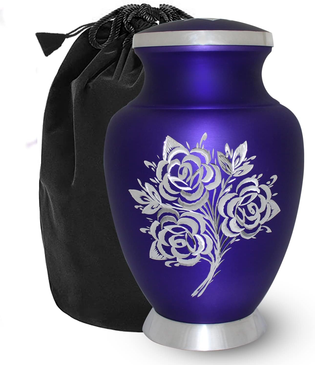 Purple Rose Urns for Human Ashes Adult Female - Large Burial Urn for ...