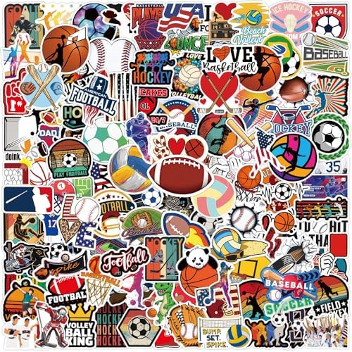 Amazon.com: 100PCS Sports Stickers for Water Bottles, Sport Theme ...