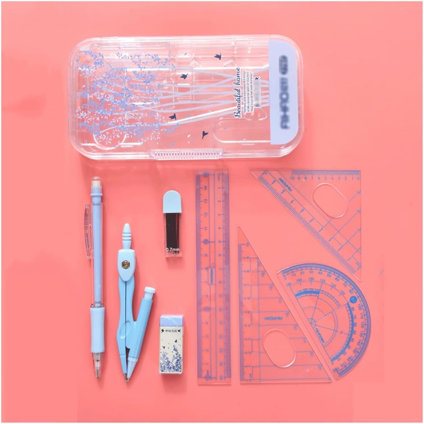 Amazon.com : Math Compass Compass Ruler Set Student Geometry Math Set ...