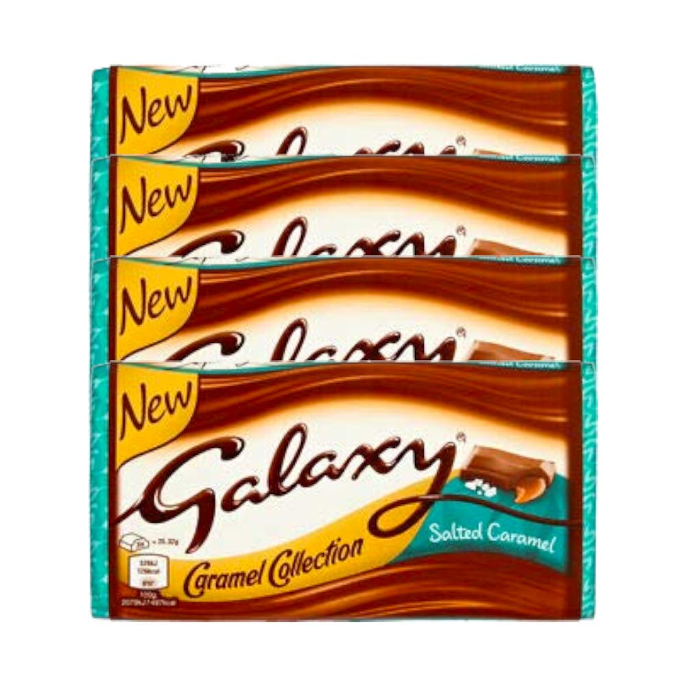 Galaxy Caramel Collection Salted Caramel Chocolate, 4 x 135 g : Amazon ...