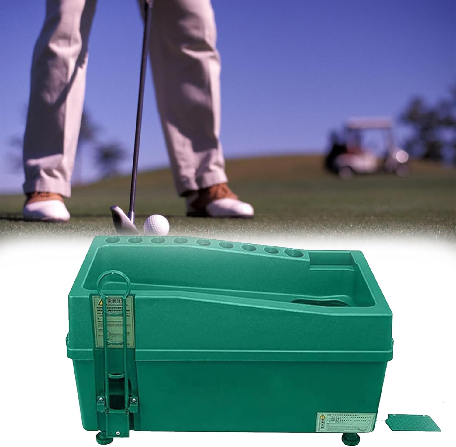 RayGenius Automatic Golf Ball Dispenser With Golf Clubs Holder Hold 60 ...