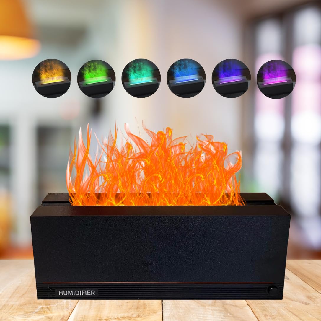 Amazon.com: Generic Flame Diffuser Humidifier, Aromatherapy Essential Oil Diffuser, Noiseless ...