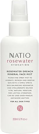 Natio Australia Rosewater Hydration Drench Mineral Face Mist 200ml - Refreshing Skin Balancing ...