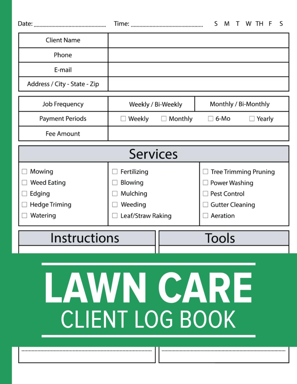 Lawn Care Client Log Book: Lawn Mowing and Landscape Appointment ...