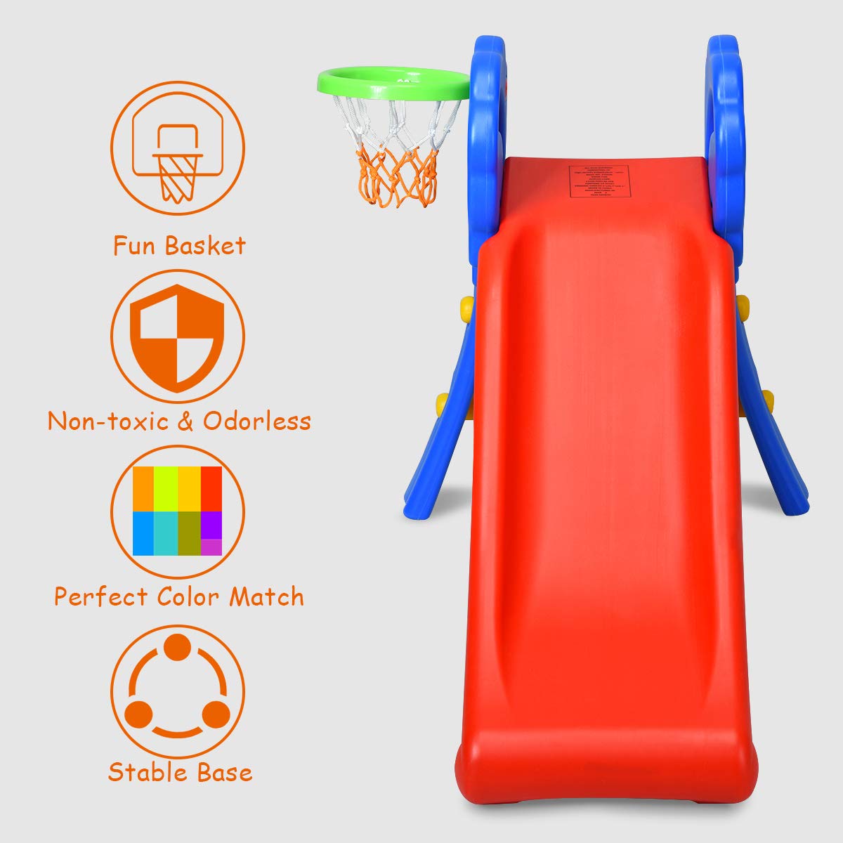Snapklik.com : Baby Joy Folding Slide, Indoor First Slide Plastic Play ...